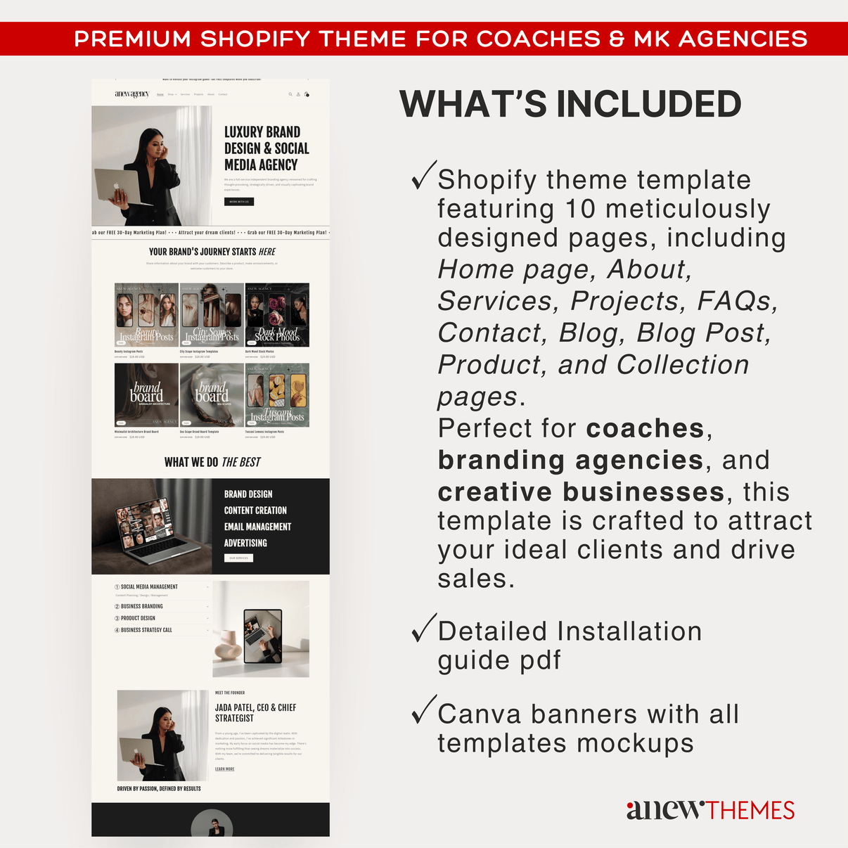 Shopify Website Template for Marketing Agencies – ANEW THEMES