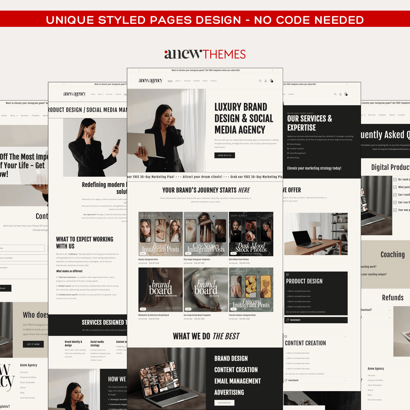 Shopify Website Template for Marketing Agencies – Anew Theme - ANEW THEMES