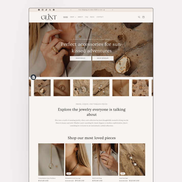 Glint Minimalist Jewelry Shopify Theme: Elegant Store Design – ANEW THEMES