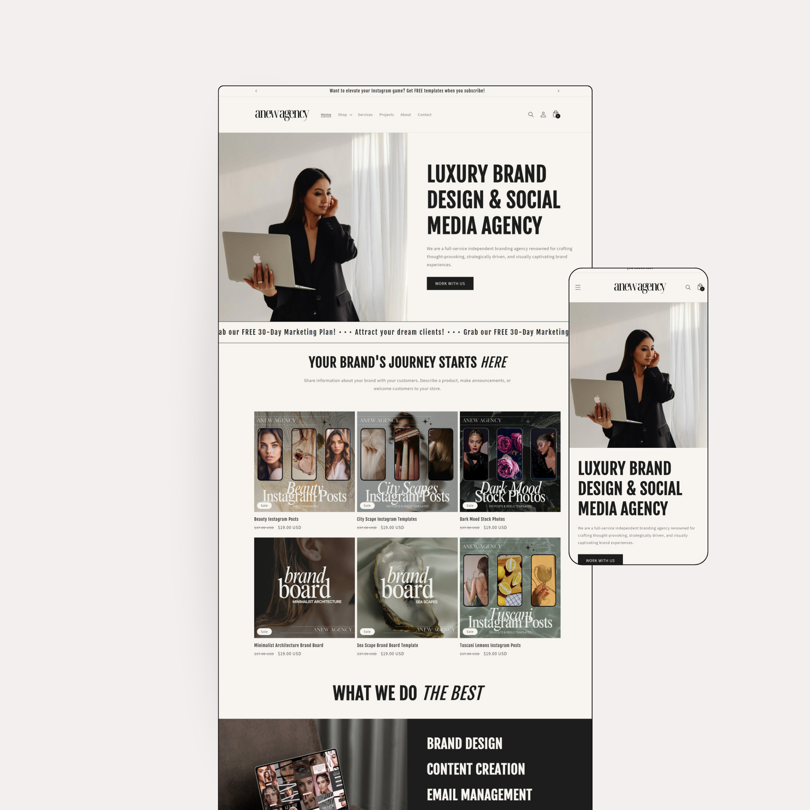 Shopify Website Template for Marketing Agencies – Anew Theme - ANEW THEMES