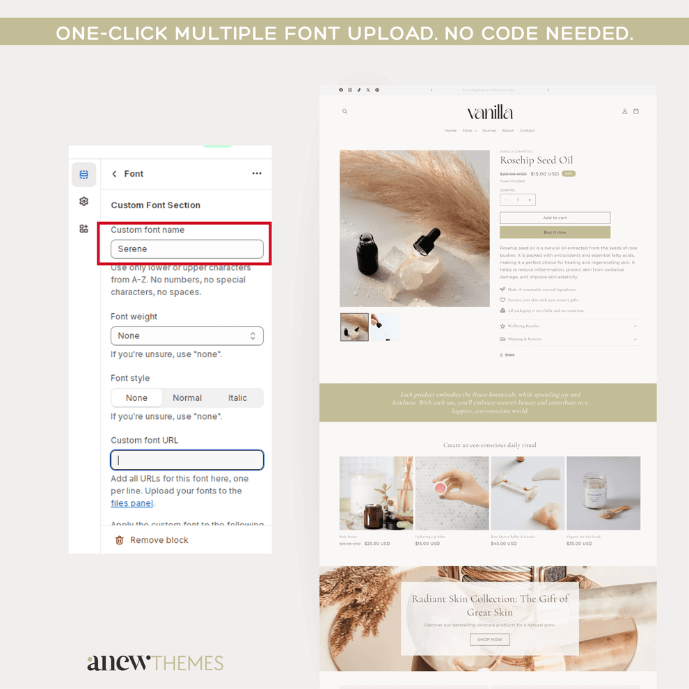 Vanilla Skincare Minimalist Shopify Theme – ANEW THEMES