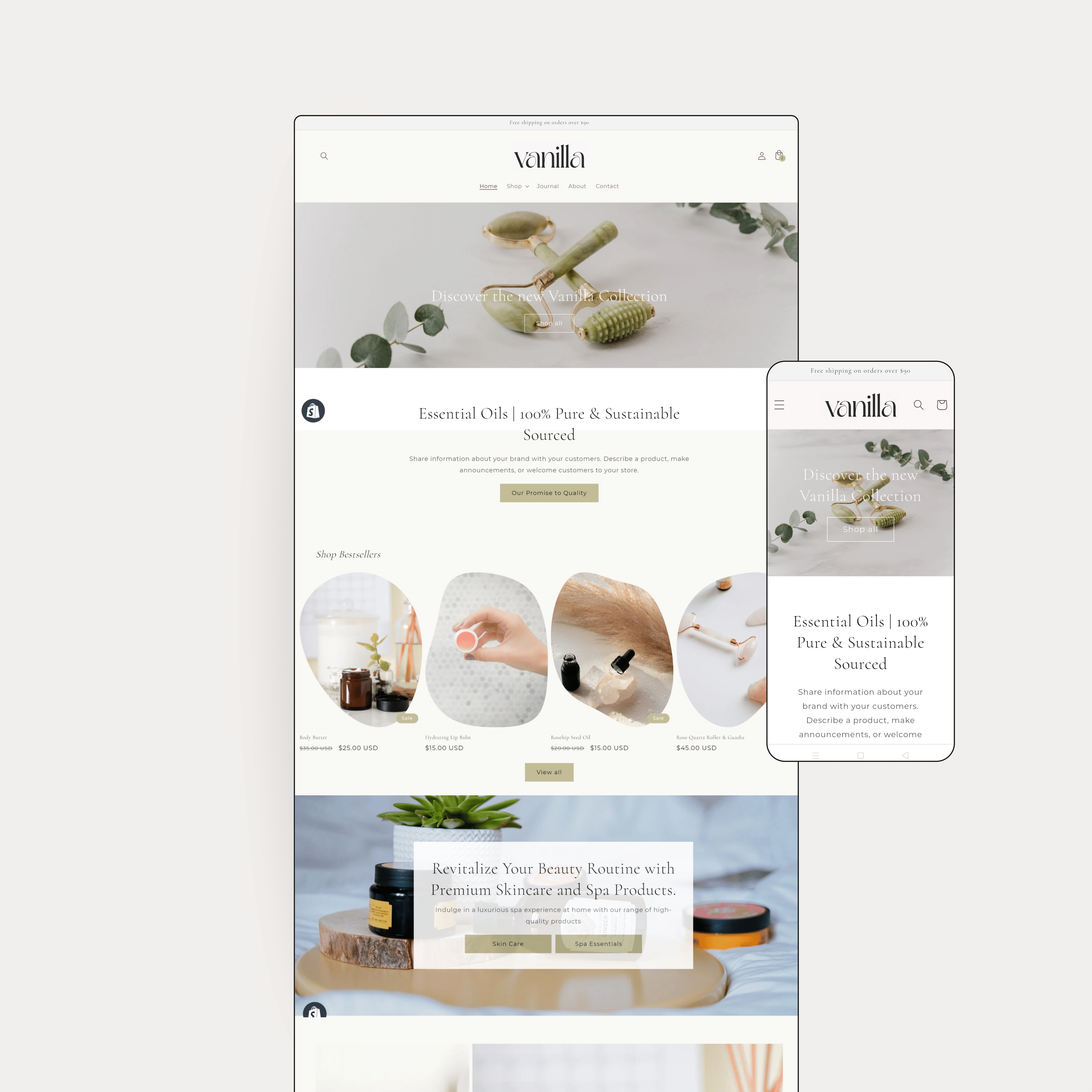 Vanilla Skincare Minimalist Shopify Theme – ANEW THEMES