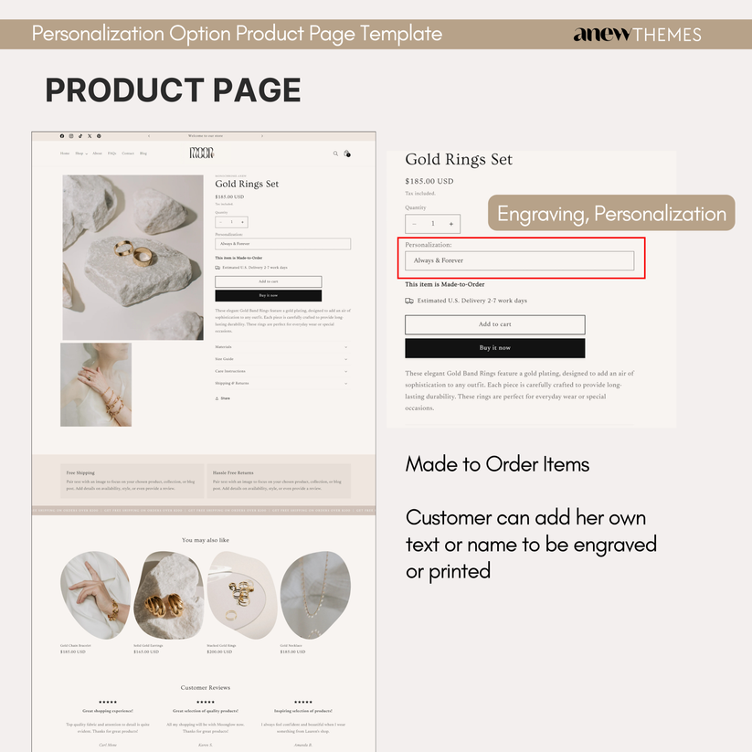 Moonglow Minimalist Jewelry Shopify Theme - ANEW THEMES