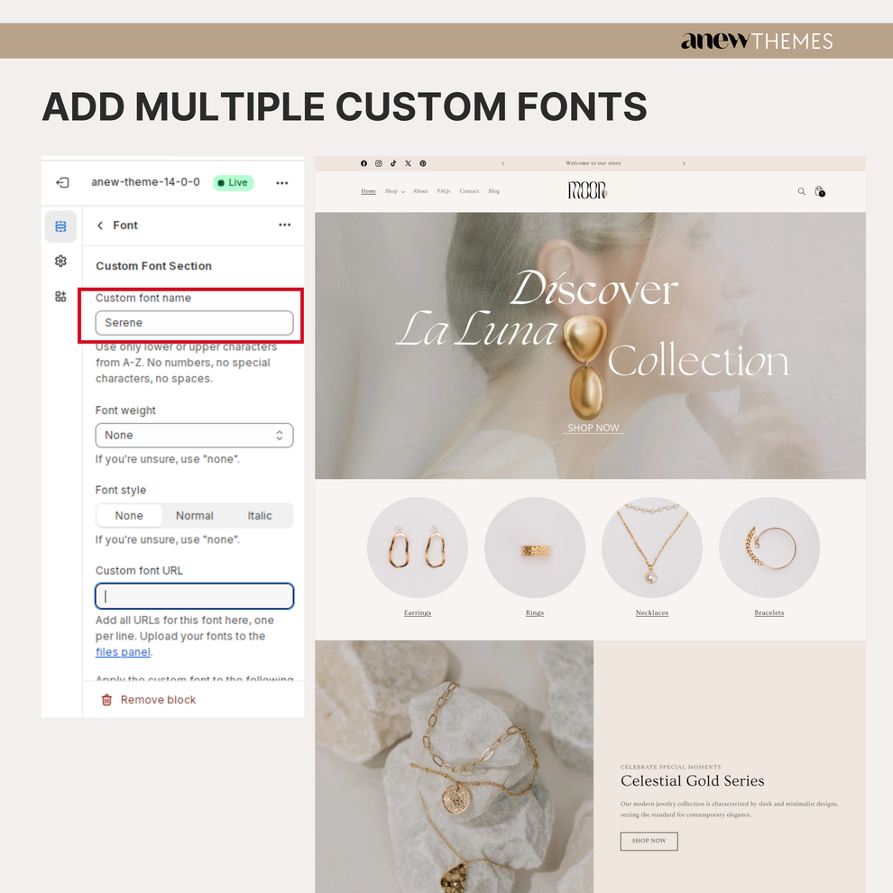 Moonglow Minimalist Jewelry Shopify Theme - ANEW THEMES