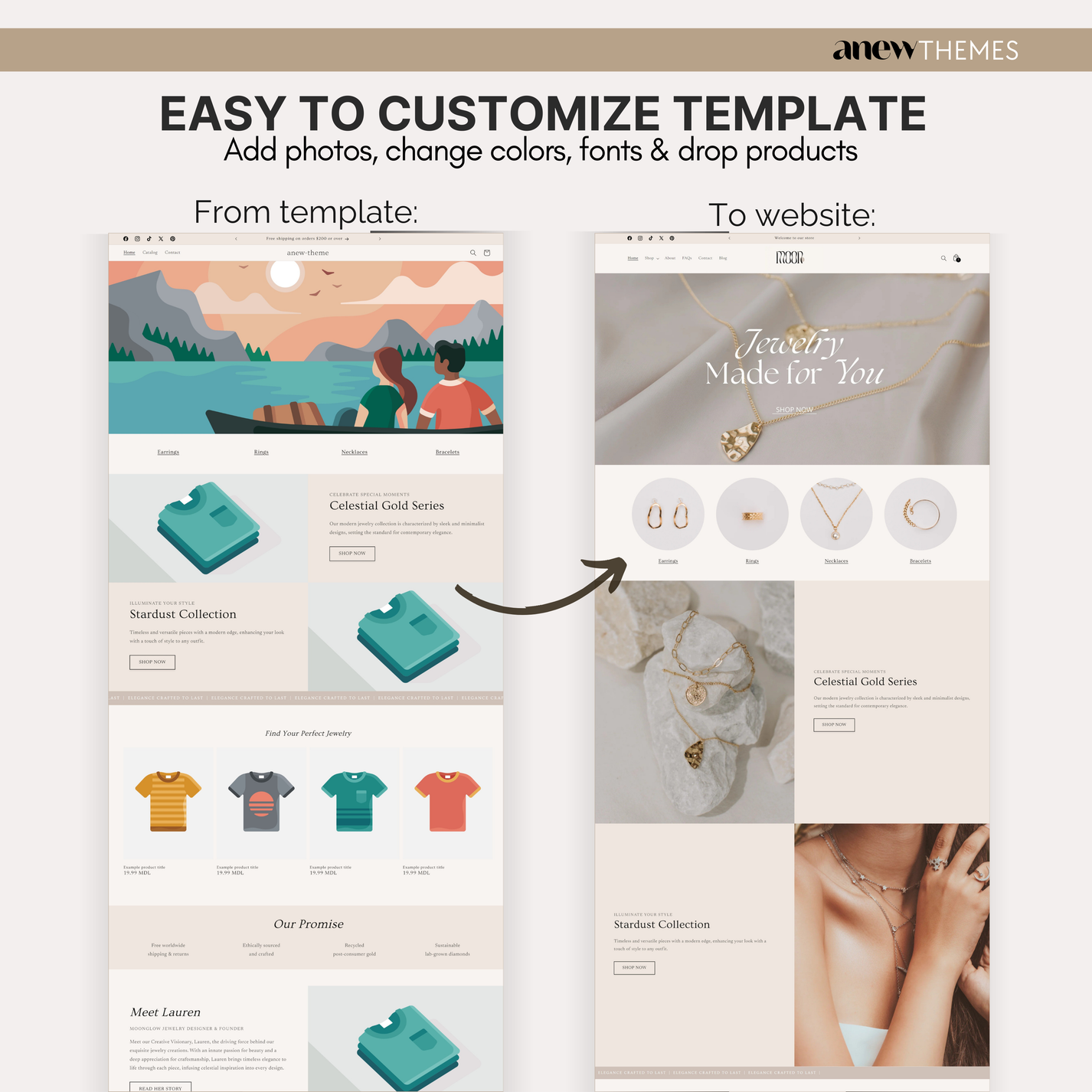 Moonglow Minimalist Jewelry Shopify Theme - ANEW THEMES