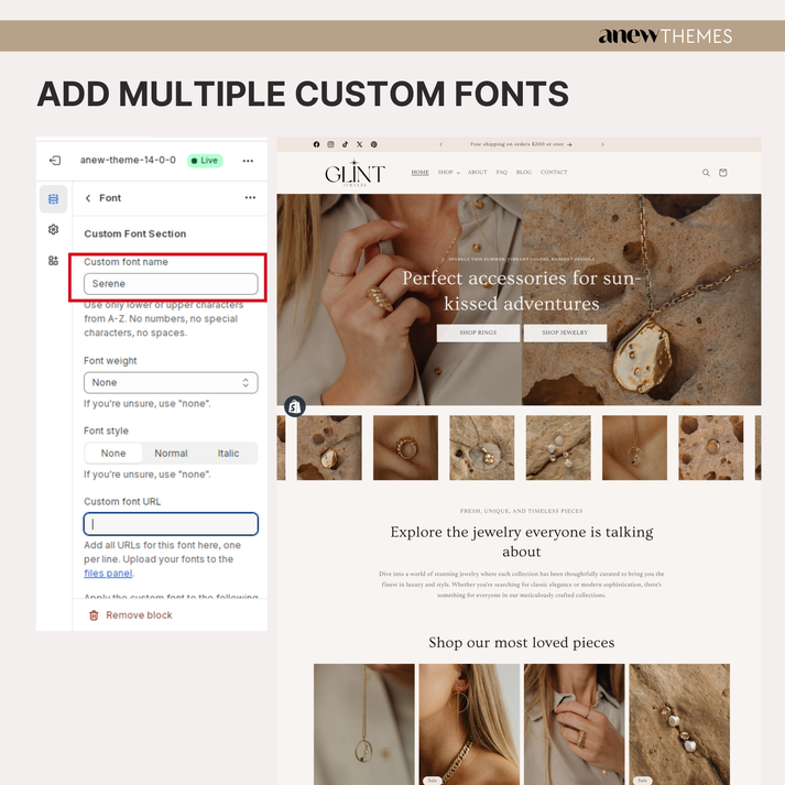 Glint Minimalist Jewelry Shopify Theme: Elegant Store Design – ANEW THEMES