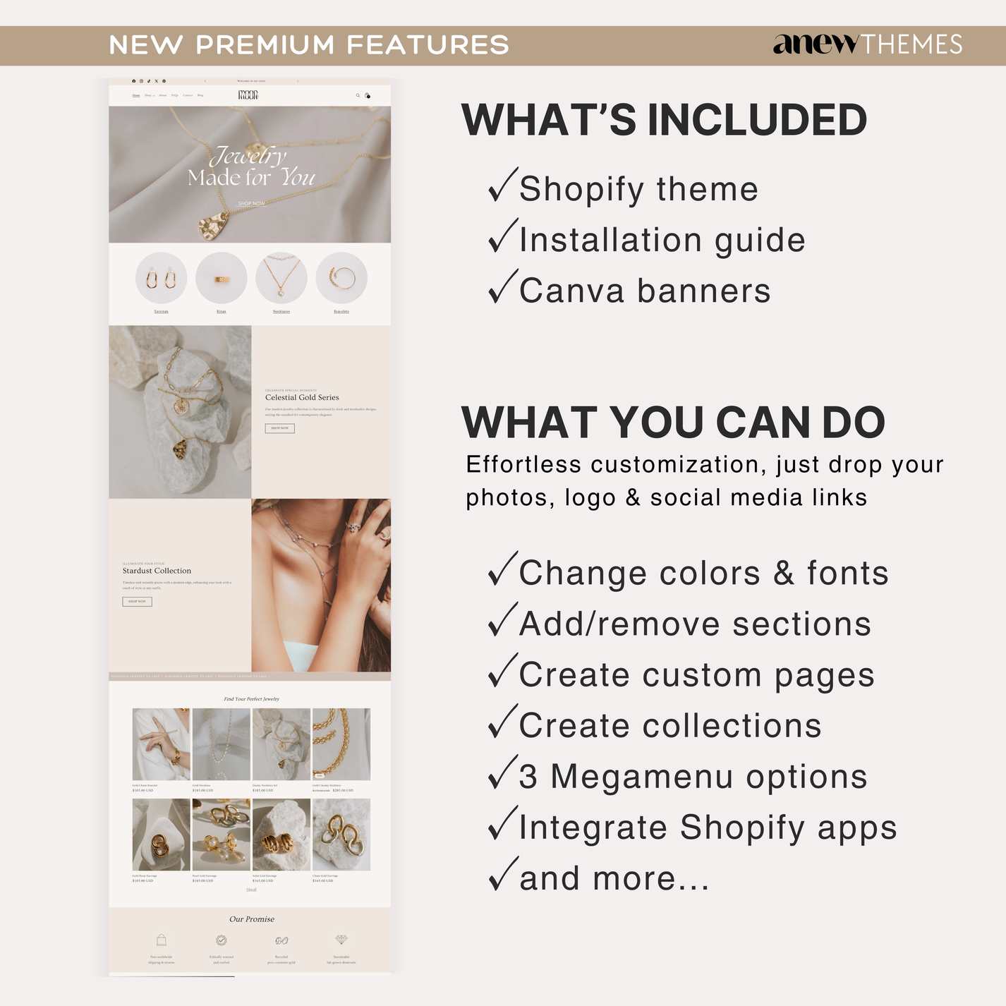Moonglow Minimalist Jewelry Shopify Theme - ANEW THEMES